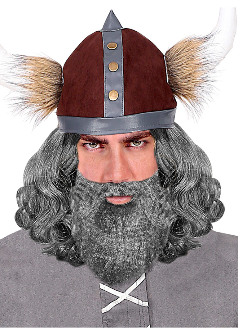 Barbe Grise Poivre et Sel – Mi-Longue, avec Élastiques