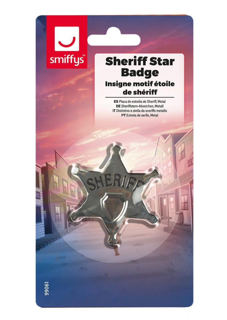 Étoile de Shérif en Métal Argenté – Accessoire pour Cowboys