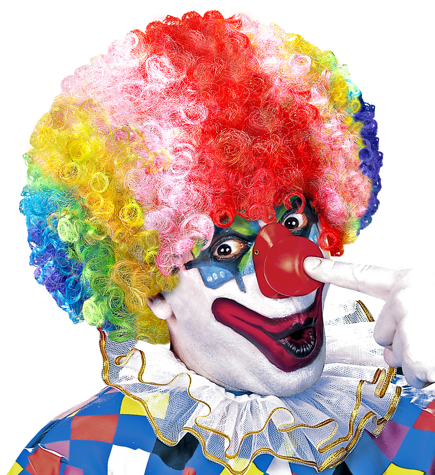 Perruque de Clown Mixte, Multicolore - Aux Feux de la Fête - Paris