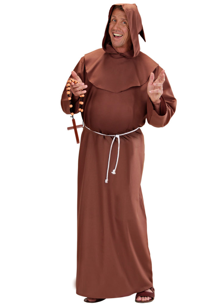 Déguisement de Moine Capucin - Longue Robe, Capuche et Ceinture