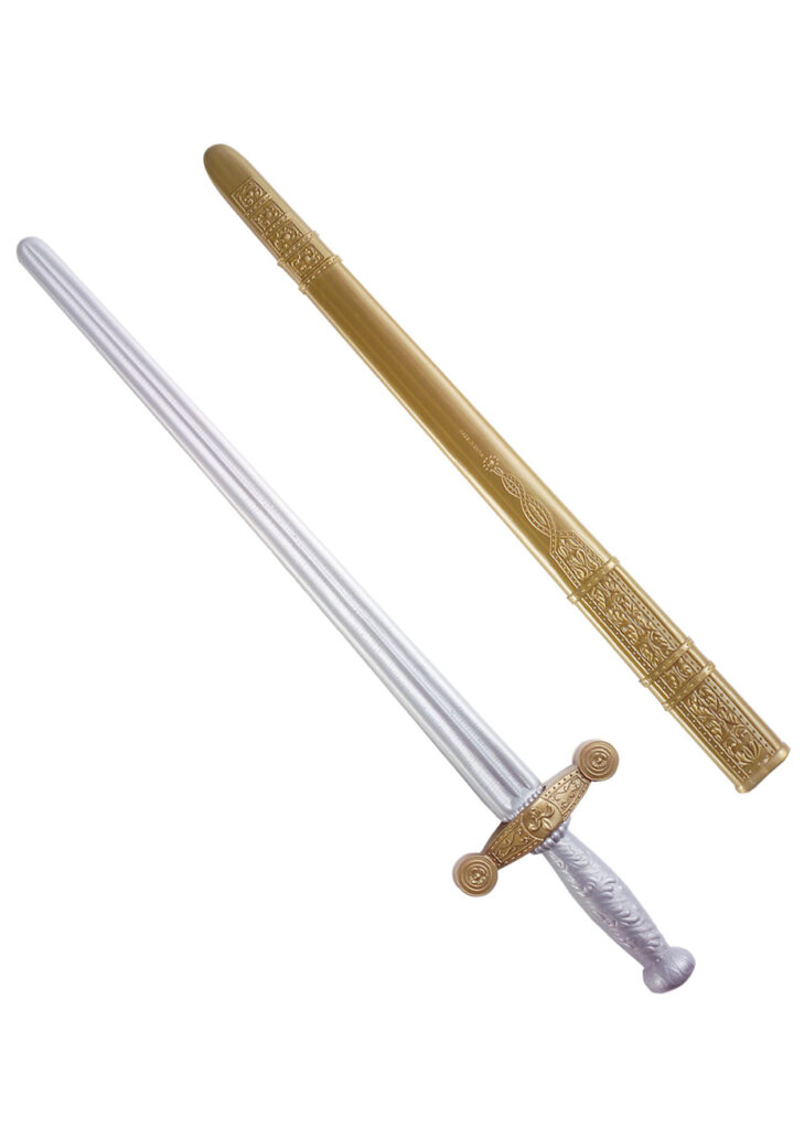 Épée de Chevalier avec Fourreau – Lame Argentée, 73 cm