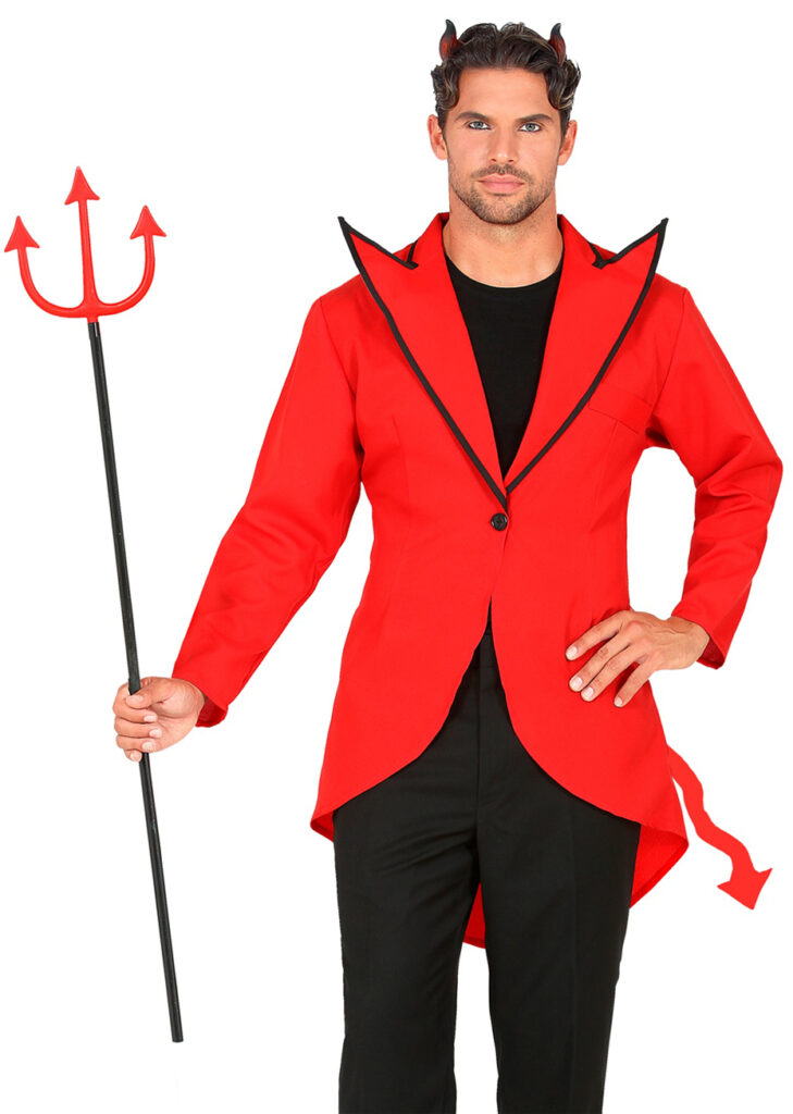 Fourche de diable – Trident rouge à pointes, manche PVC 120 cm