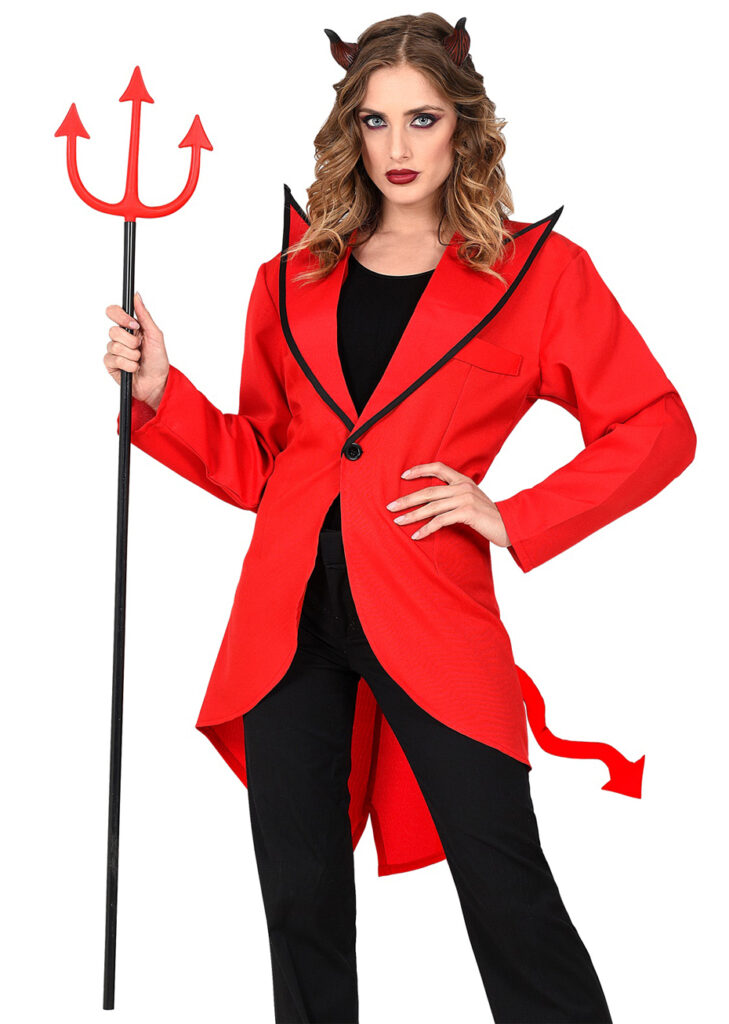 Fourche de diable – Trident rouge à pointes, manche PVC 120 cm