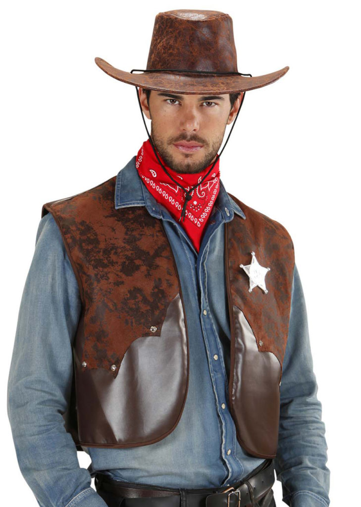 Gilet Cowboy Shérif Marron – Gilet Western Style Far West
