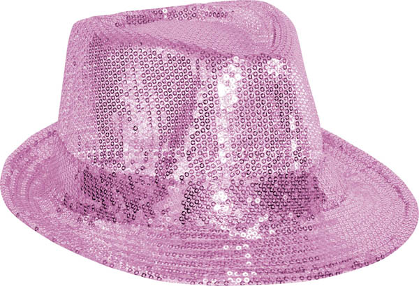 Chapeau Borsalino Paillettes Sequins, Rose - Aux Feux de la Fête - Paris