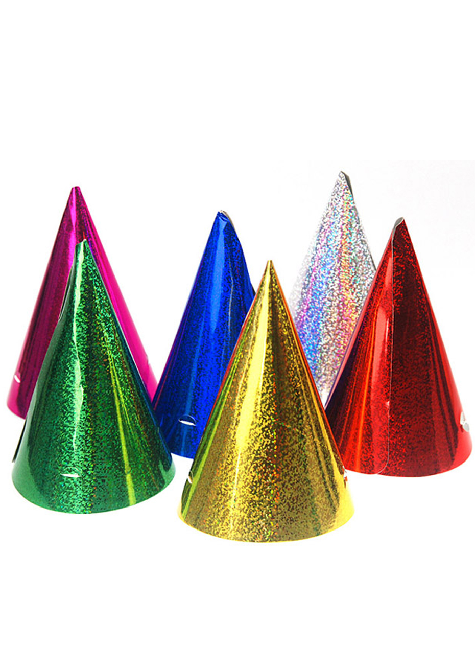 Chapeaux Pointus Métallisés x 6 - Aux Feux de la Fête - Paris