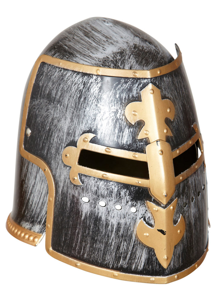 Casque de Chevalier, avec Visière Mobile - Acier Vieilli