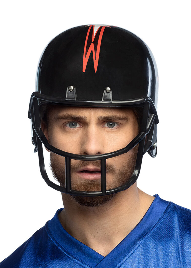 Casque Football Américain – Noir et Aigles sur les côtés
