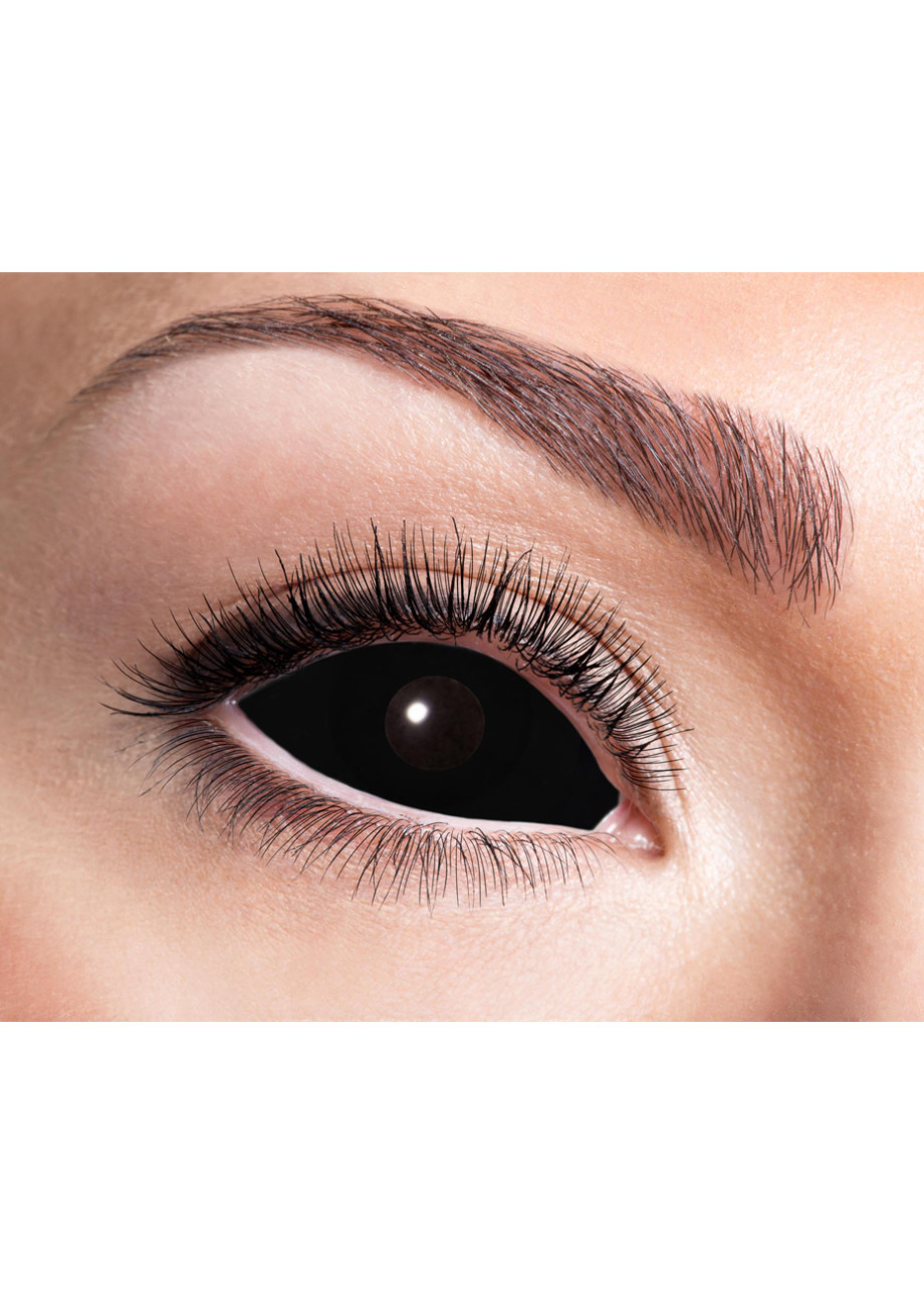 Lentilles Sclera 22 mm, Noires, Noir Total - Aux Feux de la Fête - Paris