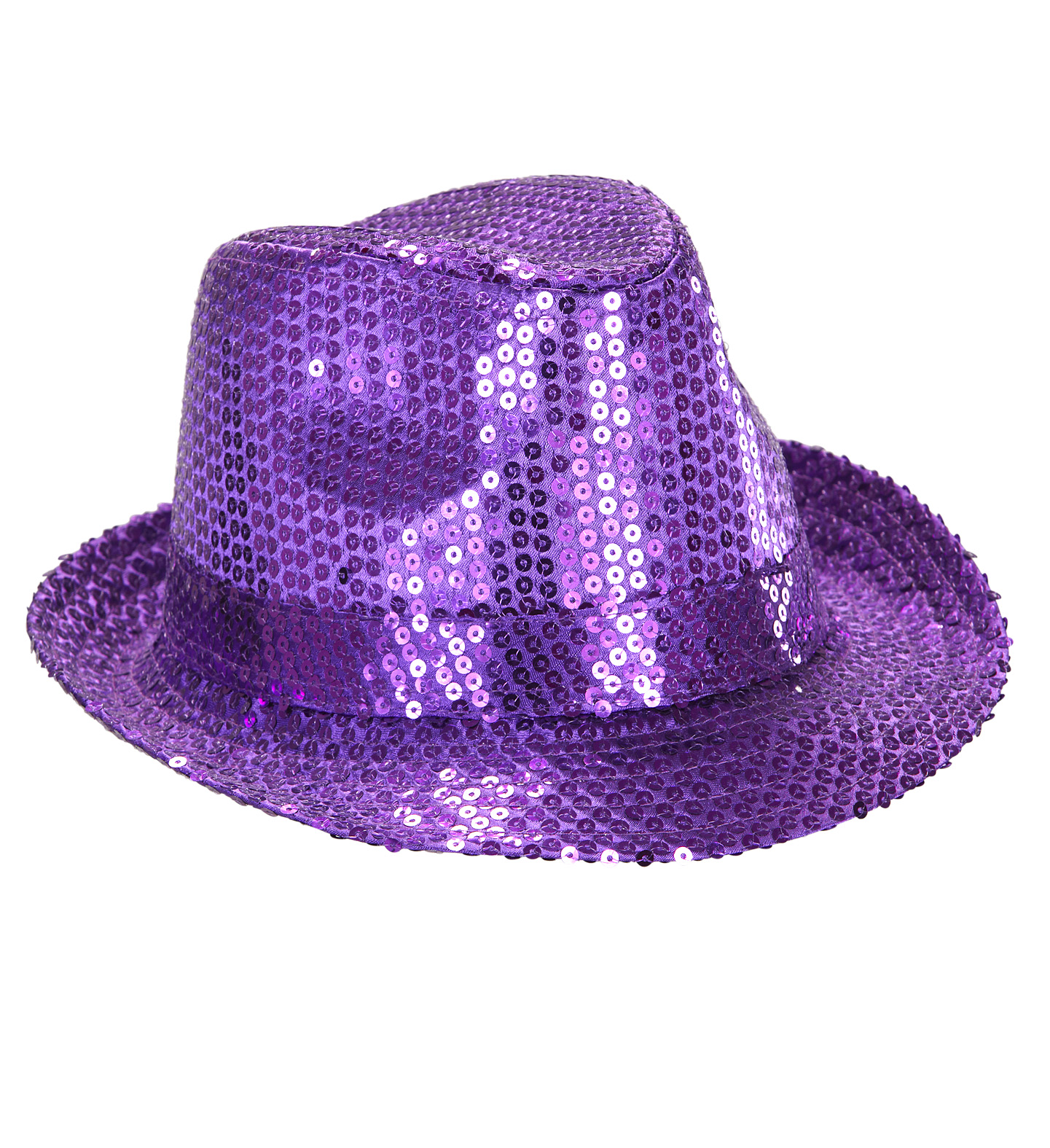 Chapeau Borsalino Paillettes Sequins, Violet - Aux Feux de la Fête - Paris