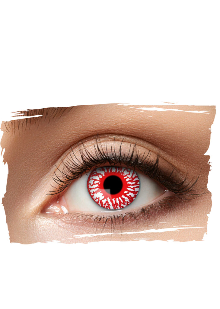 Lentilles Rouges Faux Sang, Blood Shot - Idéal Halloween
