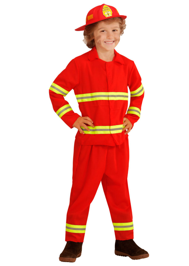 Déguisement Pompier Enfant – Tunique Rouge, Pantalon, Casque