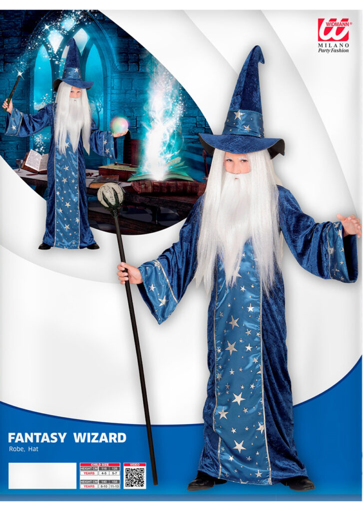 Déguisement Magicien Enfant – Robe Étoilée de Sorcier