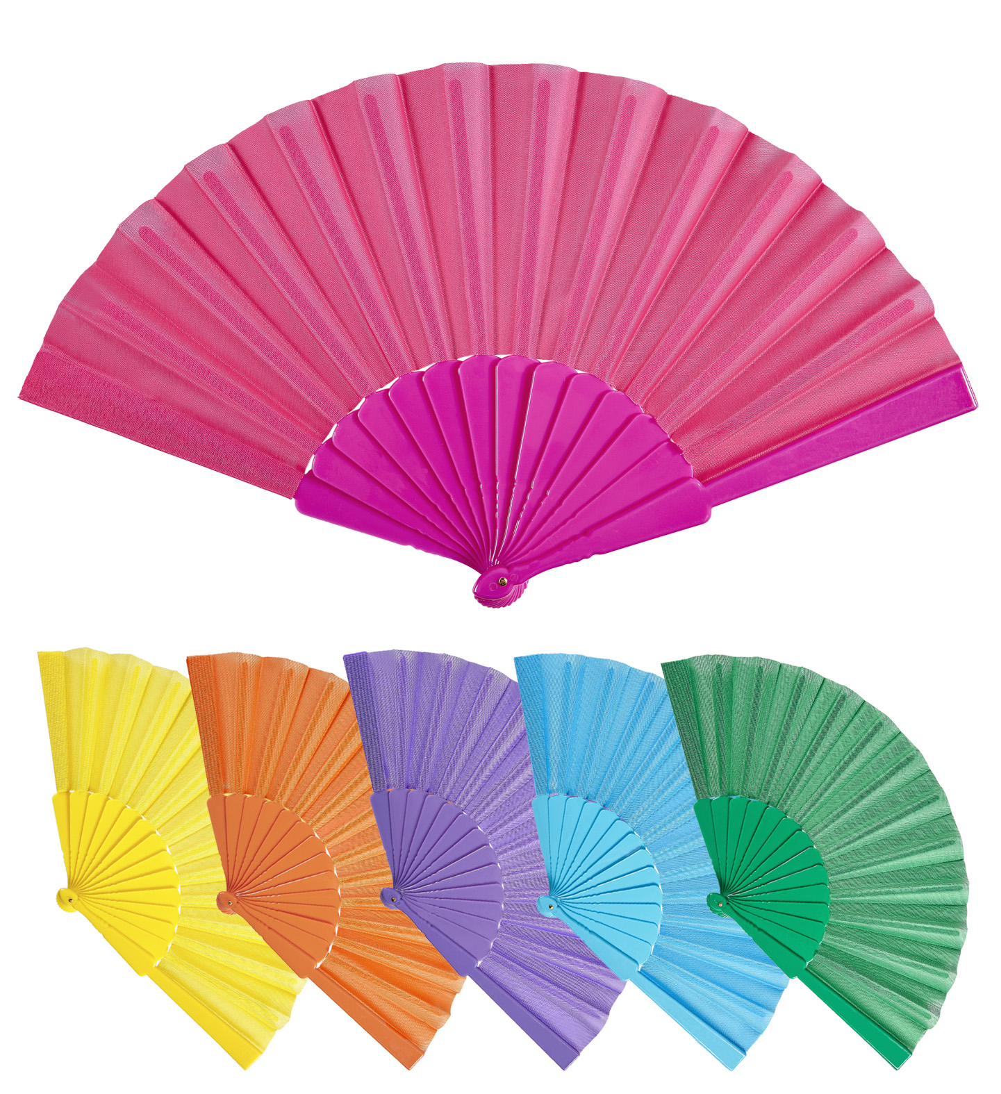 Eventail Multi Coloris en Tissu - Aux Feux de la Fête - Paris