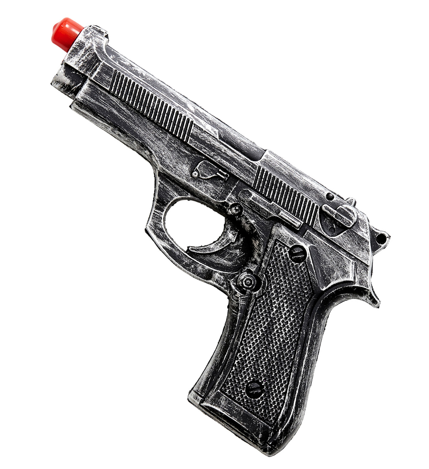 Pistolet de Police, Imitation Métal Vieilli, Latex - Aux Feux de la ...