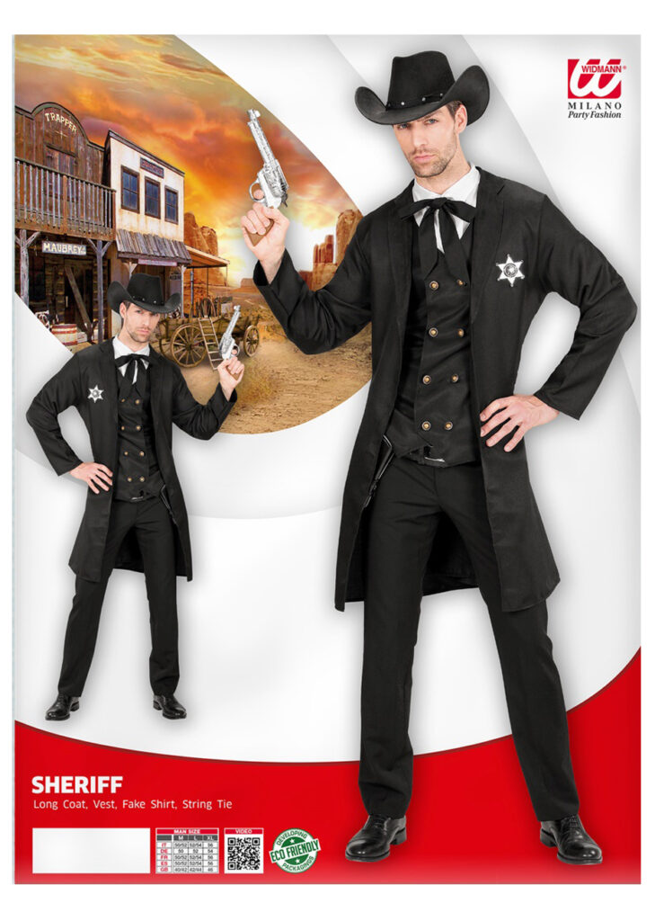 Déguisement Cowboy Shérif, Manteau et Gilet - Aux Feux de la Fête - Paris