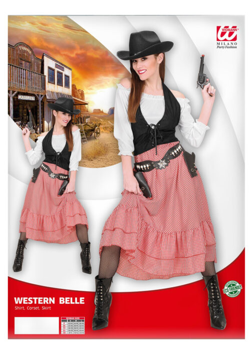 Déguisement Cowboy Femme - Calamity Jane, Jupe et Top