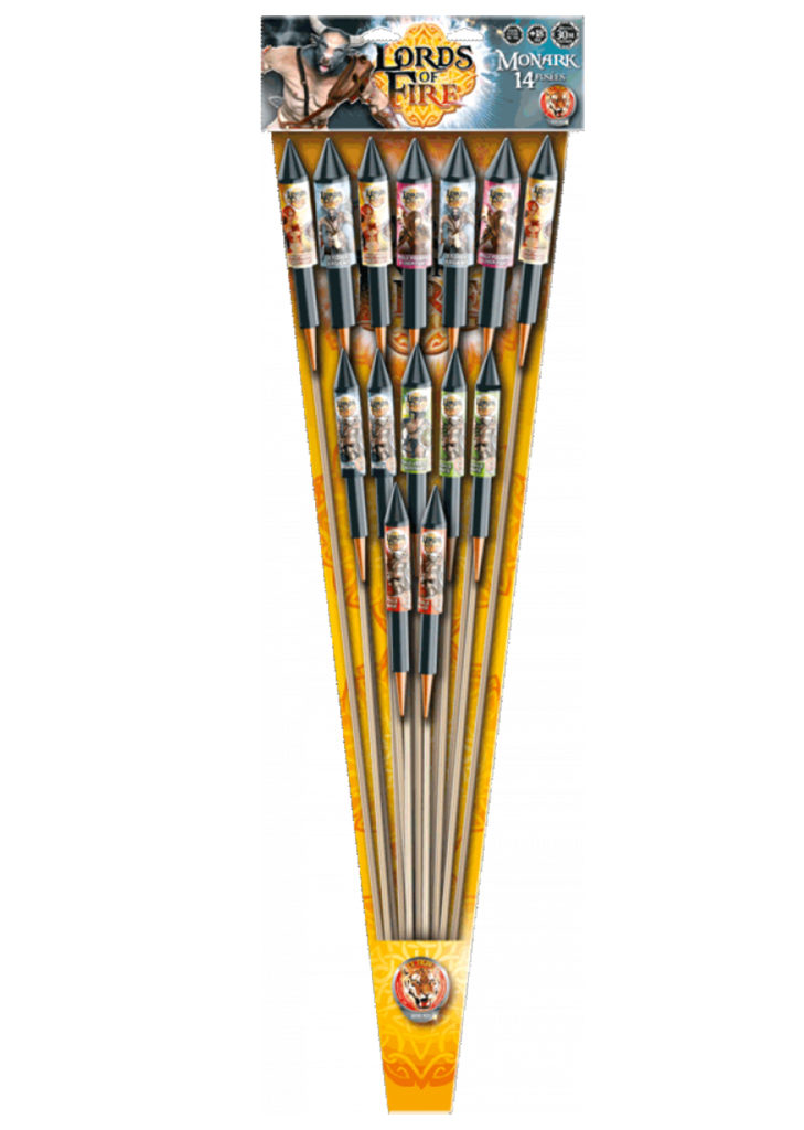 Fusée Feu d'Artifice Monark Lord of Fire – Pack 14 fusées