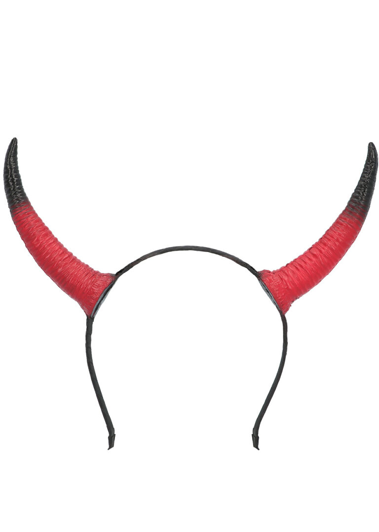 Cornes de Diable Rouge & Noir – Mousse de Latex – Mixte