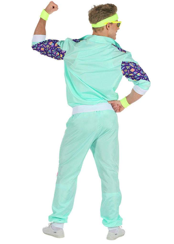 Déguisement Années 80, Survêtement Vert d'Eau - Aux Feux de la Fête
