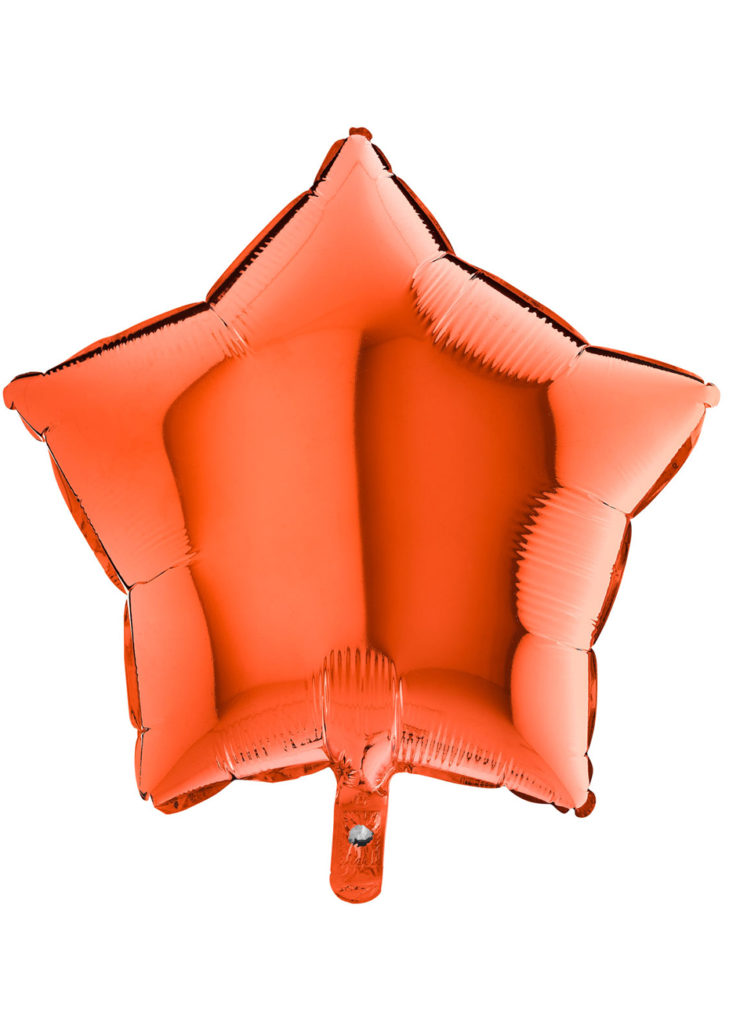 Ballon Etoile Orange En Aluminium Aux Feux De La Fête Paris