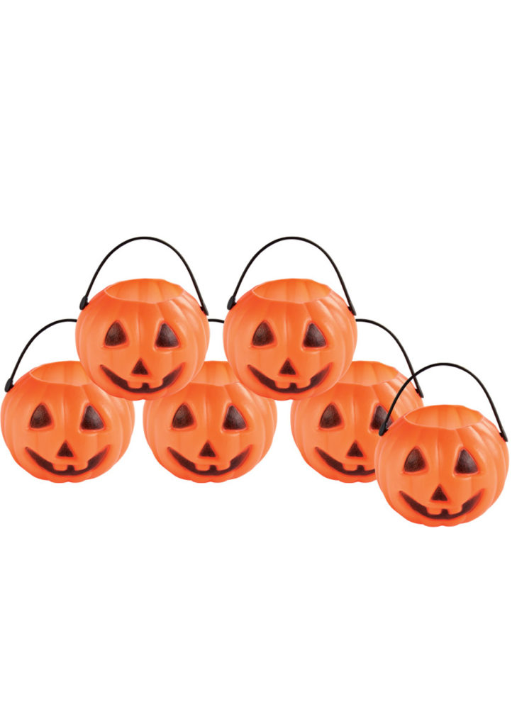 Mini Chaudrons Citrouilles Halloween – Lot de 6, 7 x 5 cm