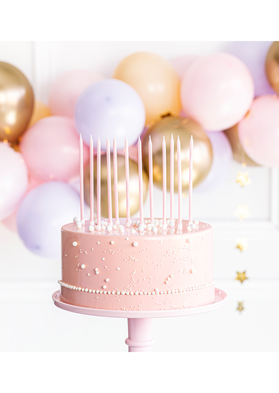 12 Bougies d’Anniversaire XL, Light Pink - Aux Feux de la Fête - Paris