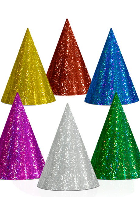 Chapeaux Pointus Métallisés x 6 - Aux Feux de la Fête - Paris