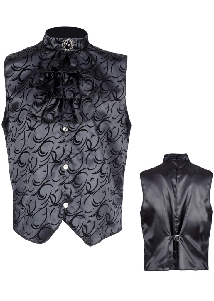 Gilet de Vampire Gothique avec Jabot - Aux Feux de la Fête - Paris