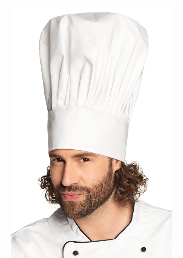Toque De Chef – Blanche et hHaute, pour déguisement de cuisinier