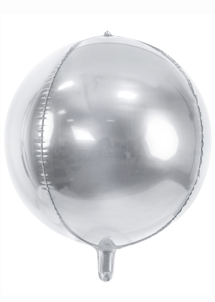 Ballon Aluminium Boule Argent – Sphère brillante de 40 cm