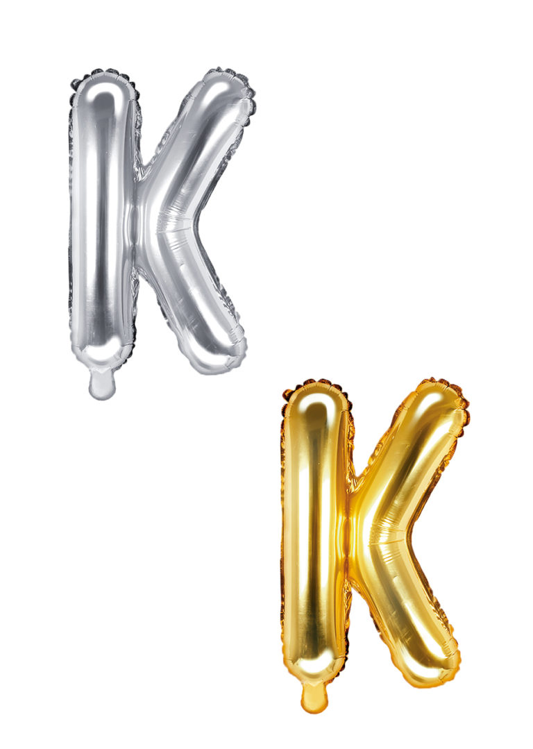 Ballon Lettre K, Argent ou Doré - Aux Feux de la Fête