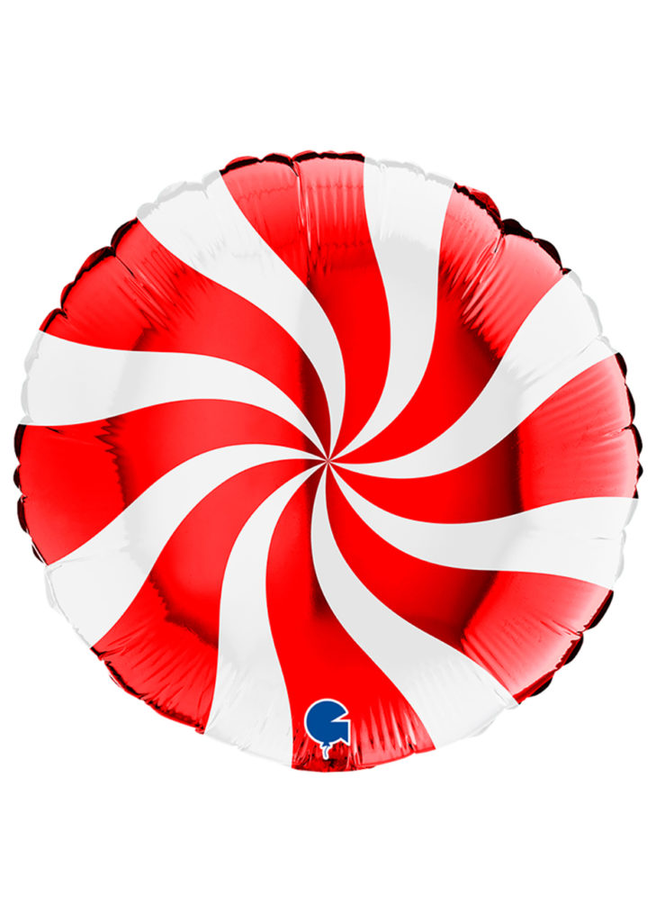 Ballon Spirales Rouges en Aluminium – Gonflage Air ou Hélium