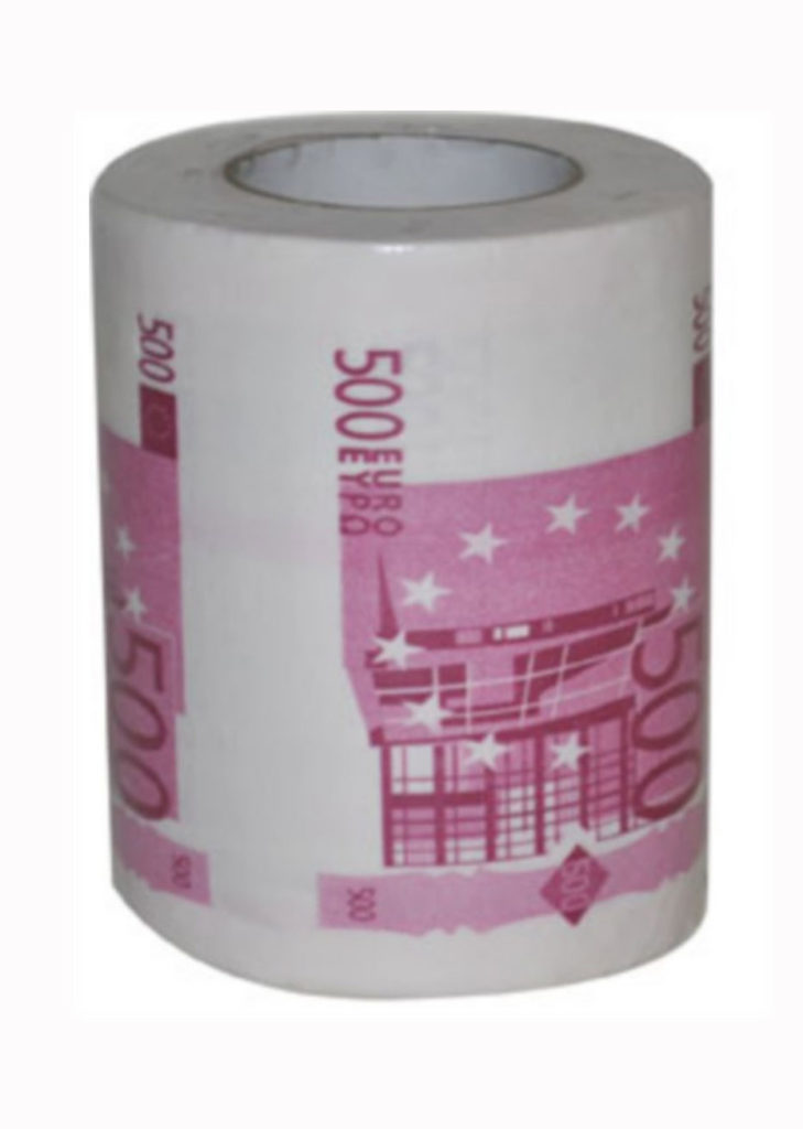 Papier Toilette Euros, Imprimé Billets de 500 € - Aux Feux de la Fête