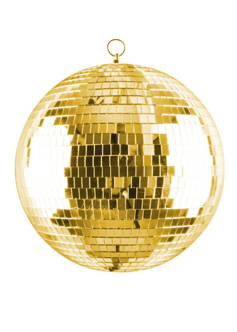 Boule à Facettes, Boule Disco Dorée XL, 30 cm - Aux Feux de la Fête