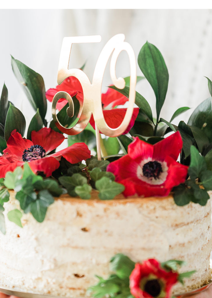 Décoration Gâteaux, Cake Topper Anniversaire, 50 Ans - Aux Feux de la Fête
