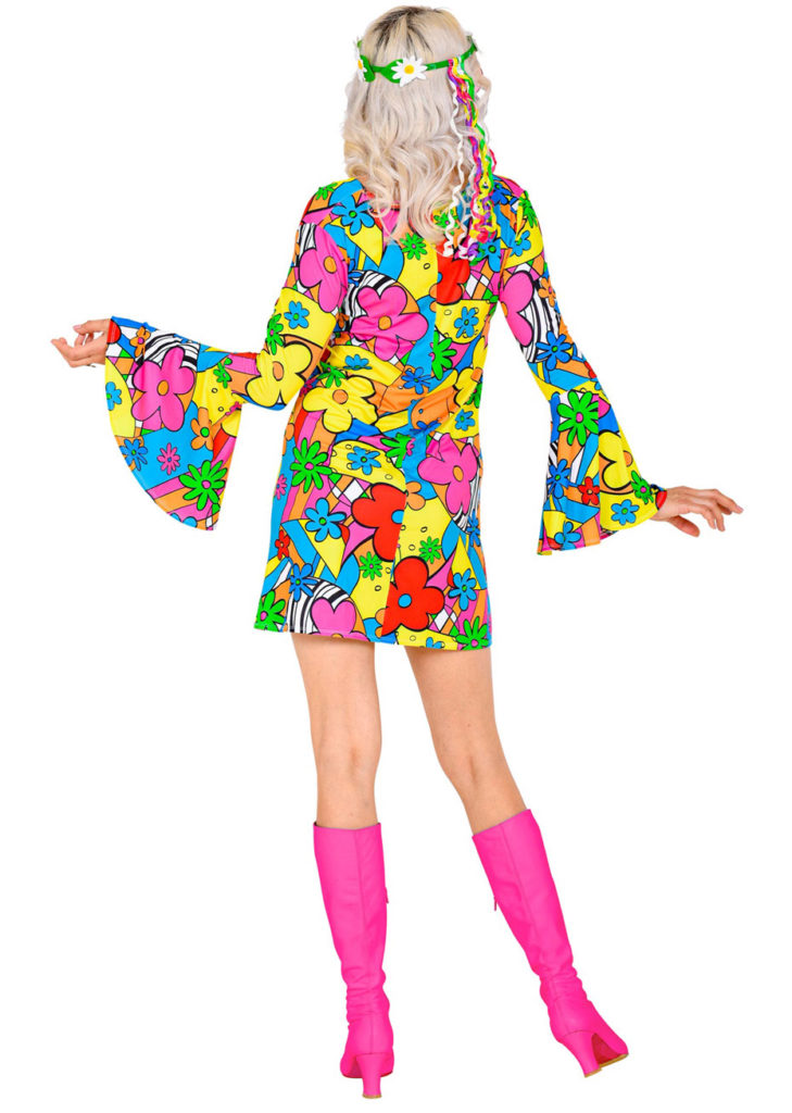 Déguisement Hippie Femme – Robe Flower Power et Bandeau