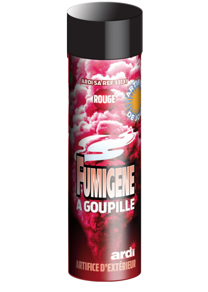 Fumigène Rouge à Goupille – 1 Minute – Fumée Opaque