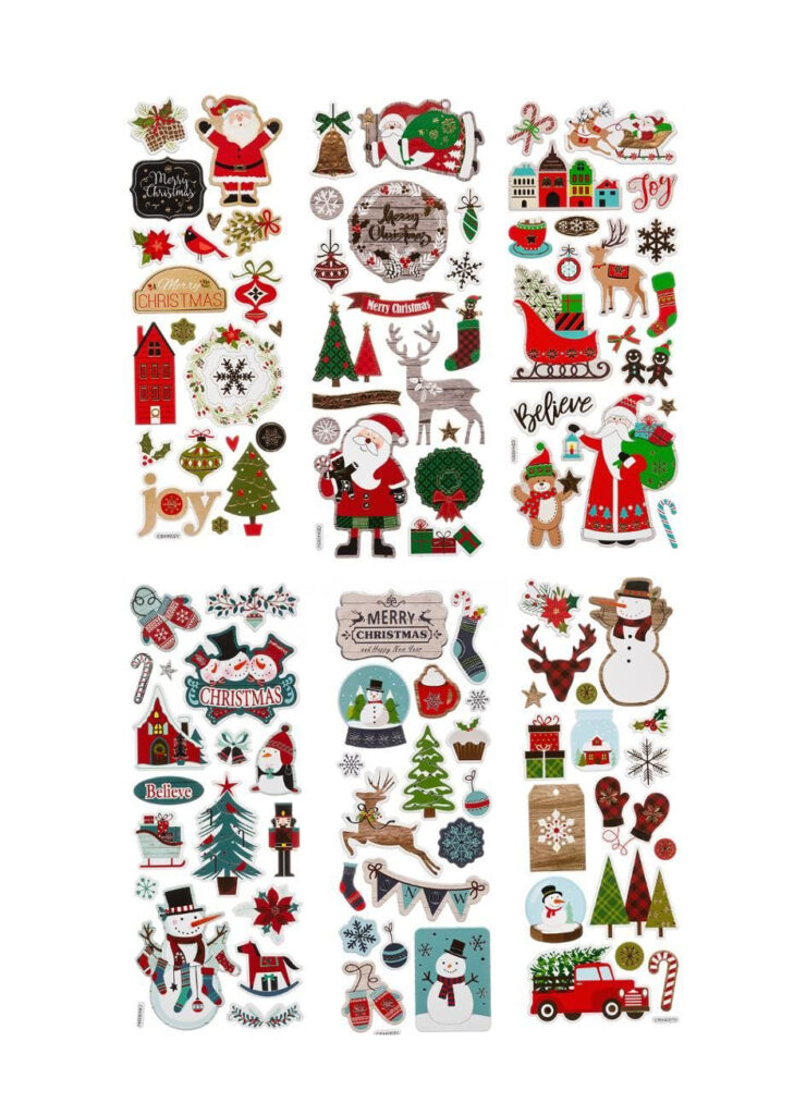 Stickers de Noël, 3D, toutes surfaces - Aux Feux de la Fête