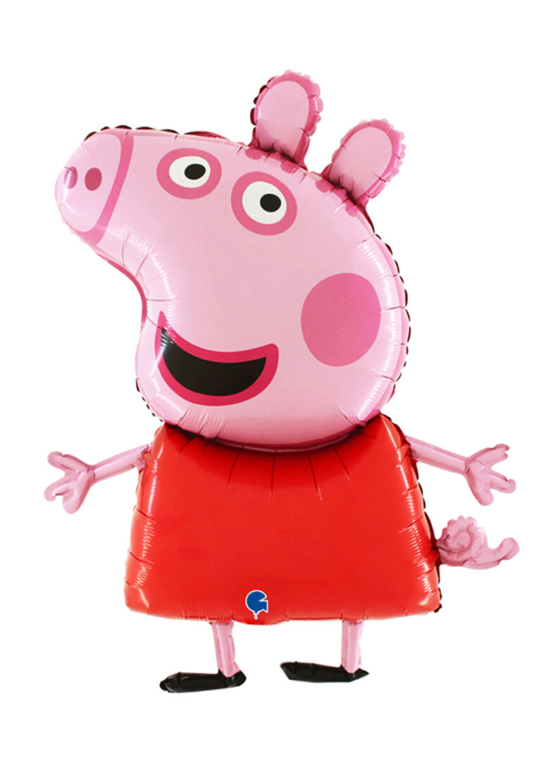 Ballon Peppa Pig en Aluminium, 107 cm - Pour anniversaire enfant