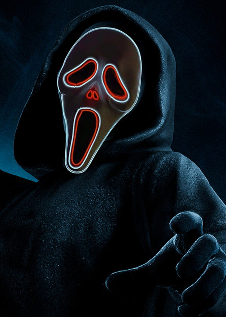 Masque Scream Lumineux – Éclairage LED rouge à trois modes