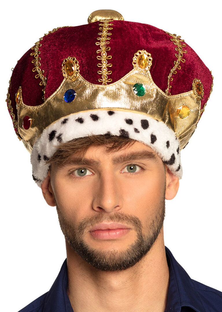 Couronne de Roi, en Tissu Velours et Pierres - Aux Feux de la Fête - Paris