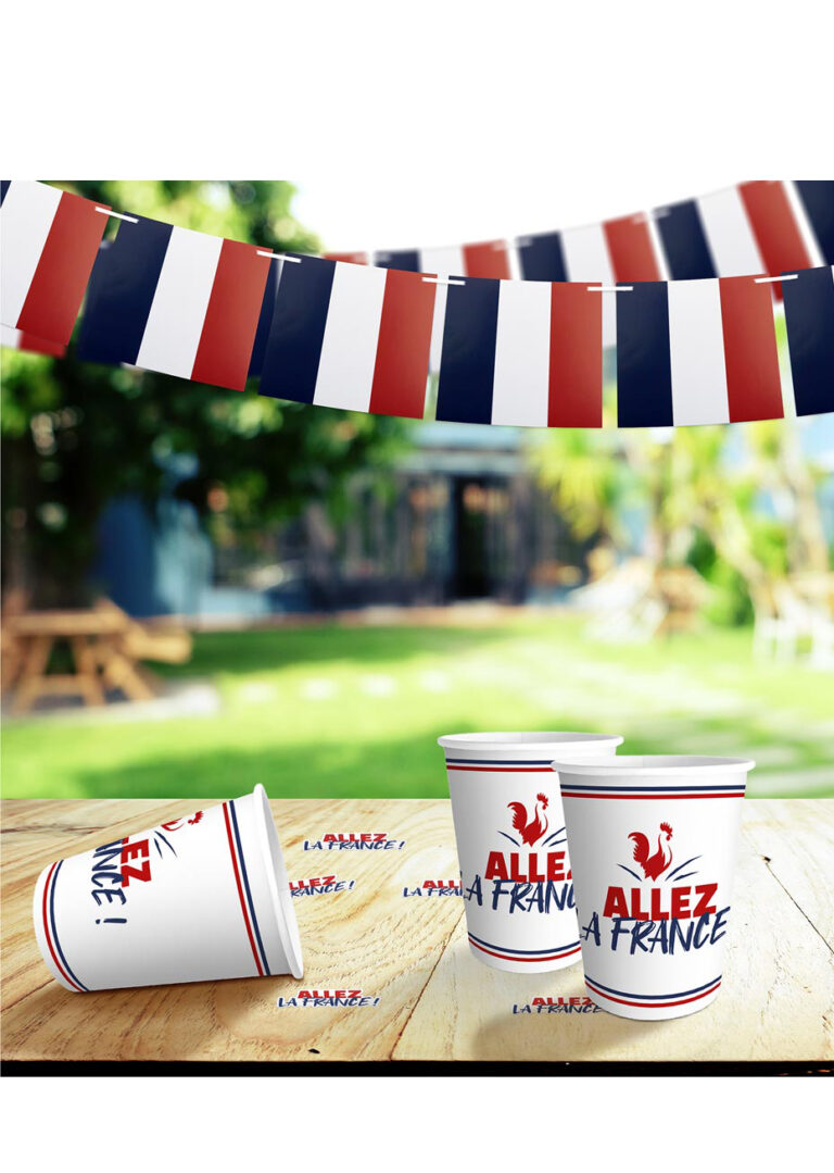 Guirlande Drapeaux France Tricolores - Aux Feux de la Fête