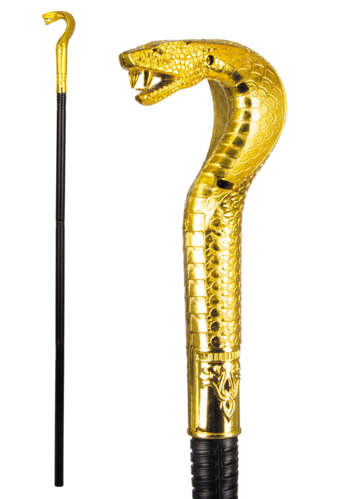 Sceptre Égyptien de Pharaon – Avec Serpent Doré 113 cm