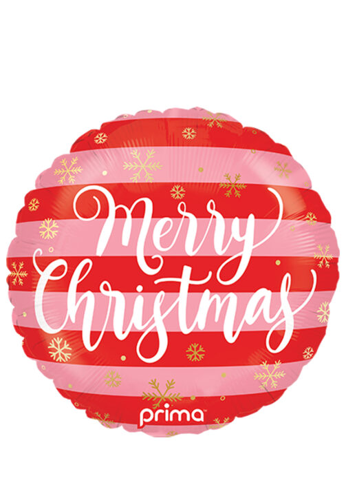 Ballon Noël Merry Christmas – 45 cm Aluminium, Air ou Hélium